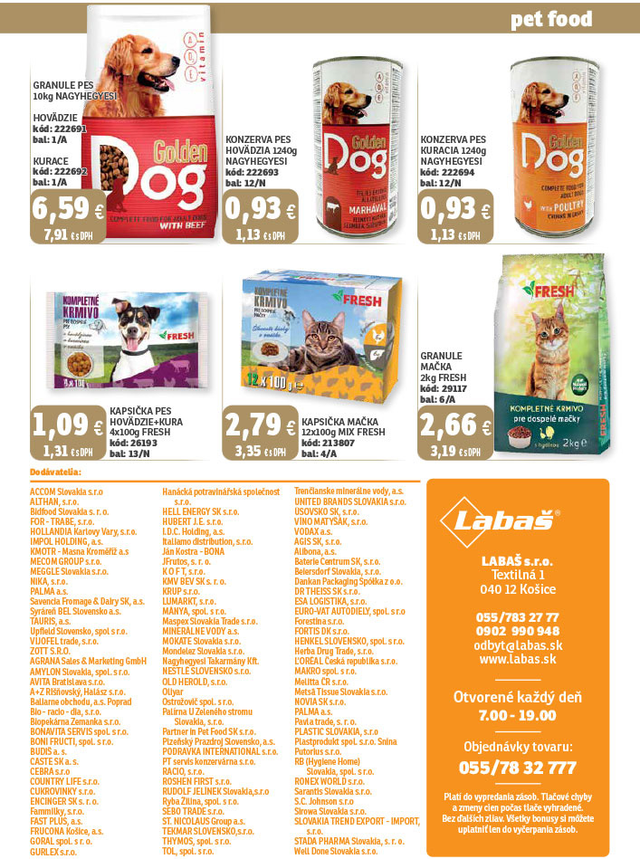 Magazín Labaš | LABAŠ, s.r.o. | Potraviny Labaš, s.r.o.