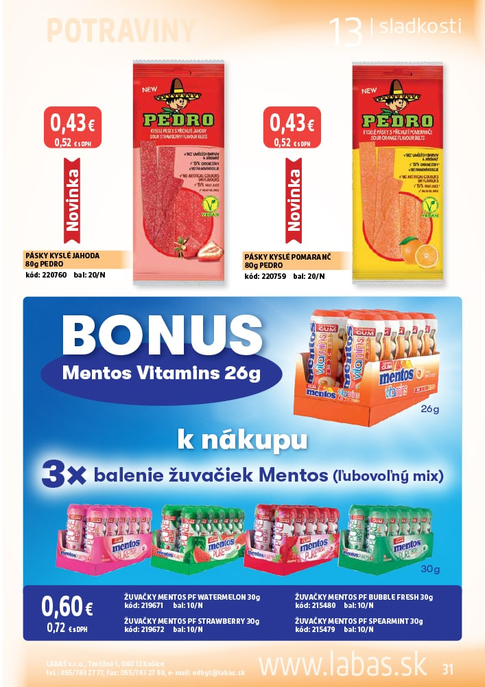 Magazín Labaš | LABAŠ, s.r.o. | Potraviny Labaš, s.r.o.