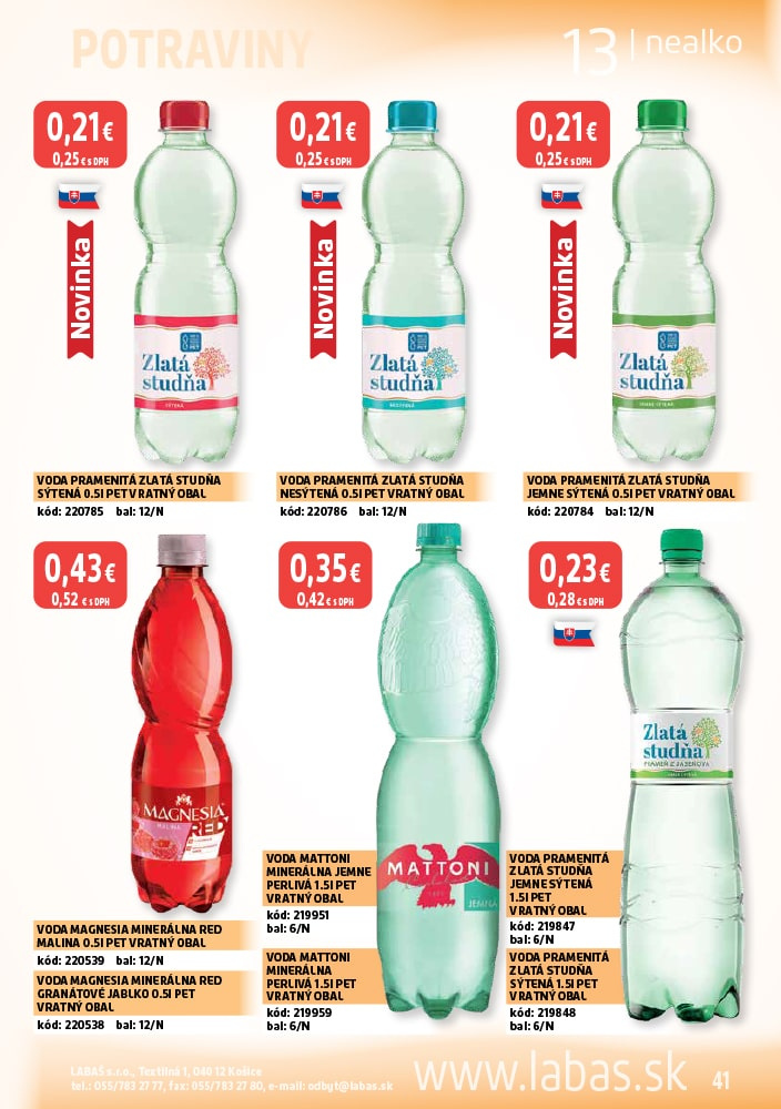 Magazín Labaš | LABAŠ, s.r.o. | Potraviny Labaš, s.r.o.